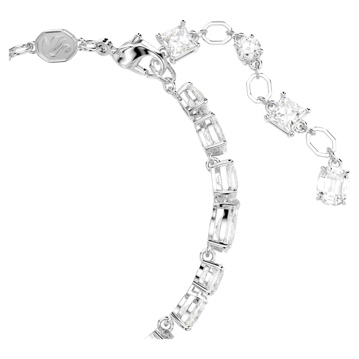 Mesmera bracelet, Mixed cuts, White, Rhodium plated | Shukha Online Store