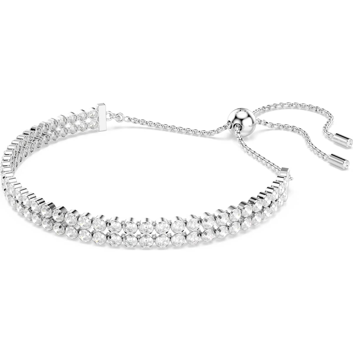 Matrix Tennis bracelet Round cut, White, Rhodium plated | Shukha Online ...