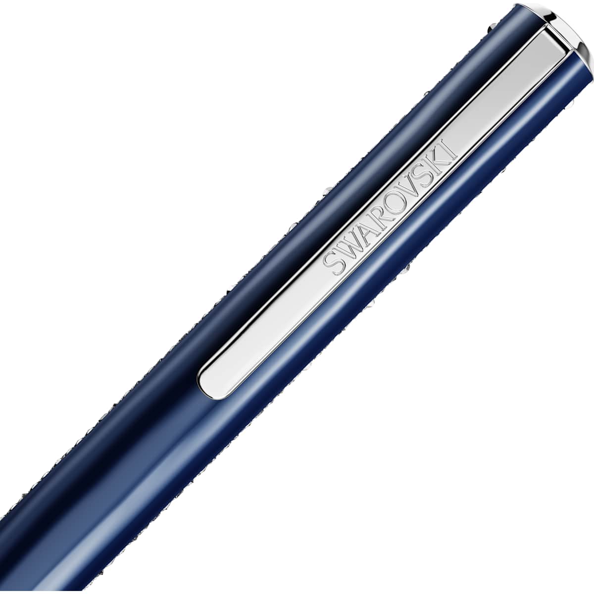 Crystal Shimmer Glide ballpoint pen Blue, Blue lacquered, Chrome plated ...