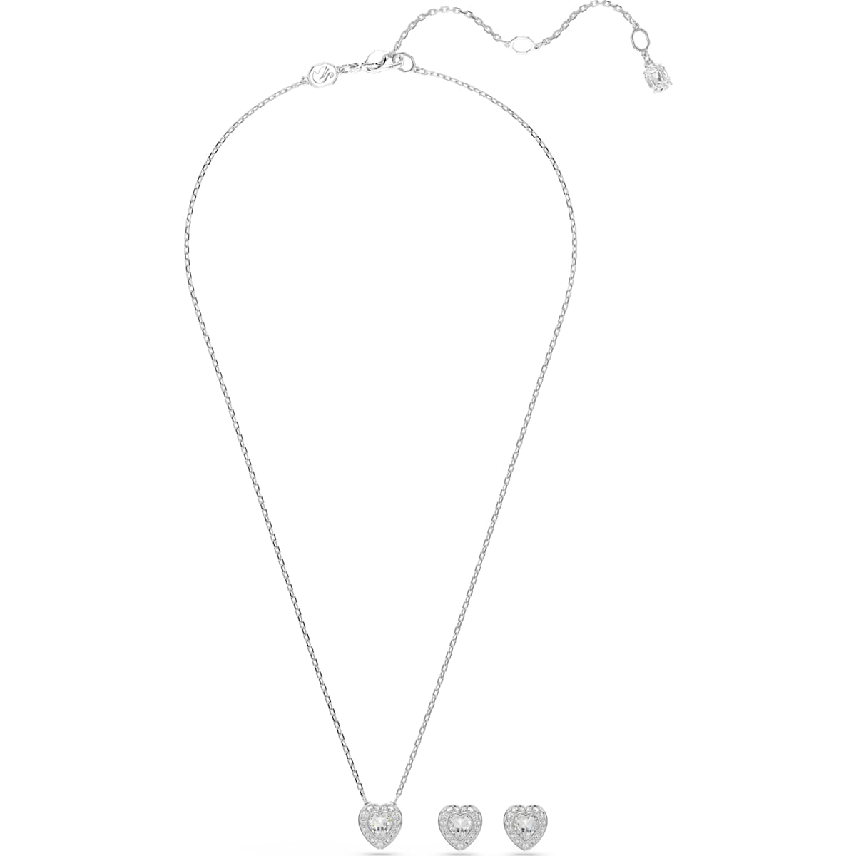 Ariana Grande x Swarovski set Mixed cuts, Heart, White, Rhodium plated ...