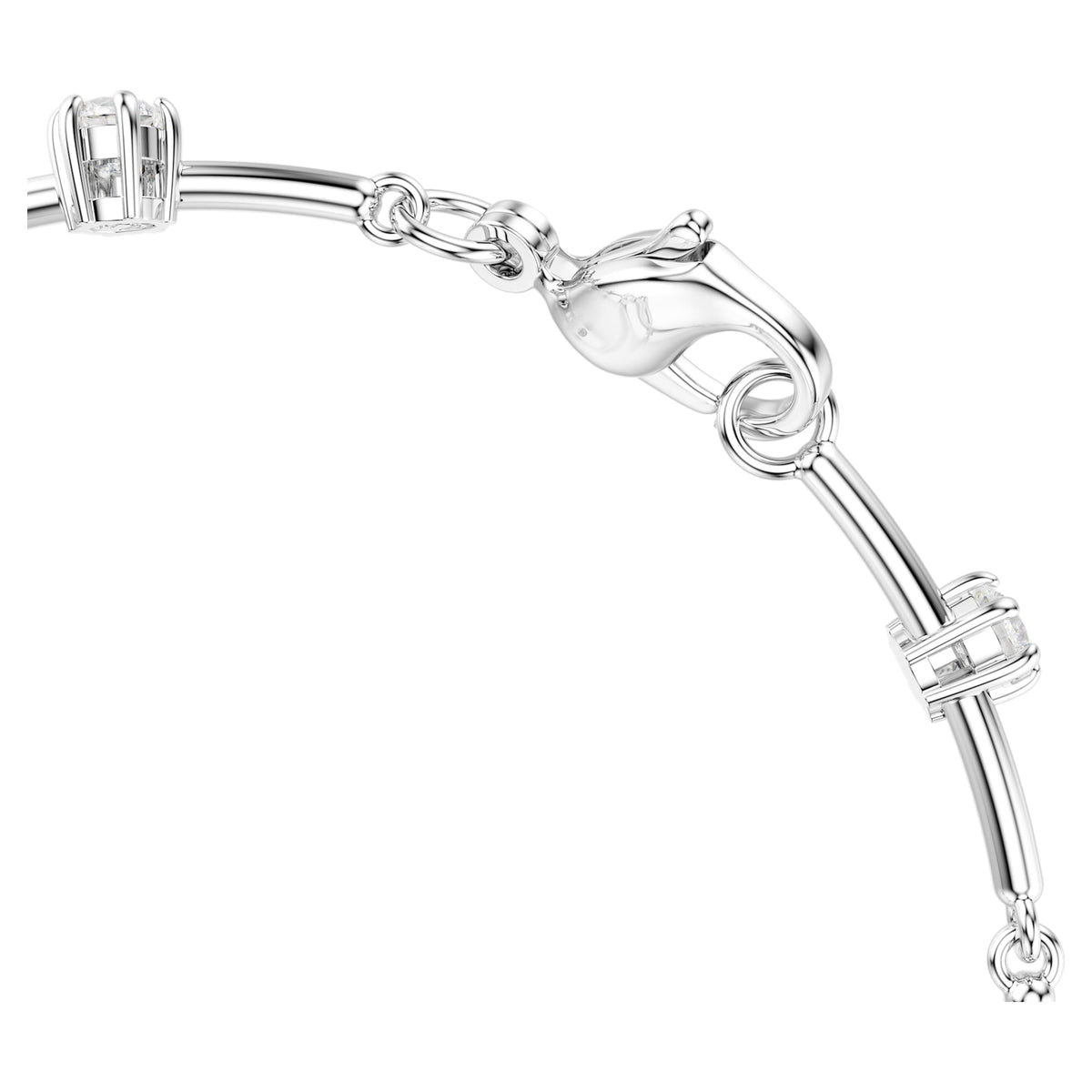 Constella Tennis bracelet Crystal pearl, Round cuts, White, Rhodium ...