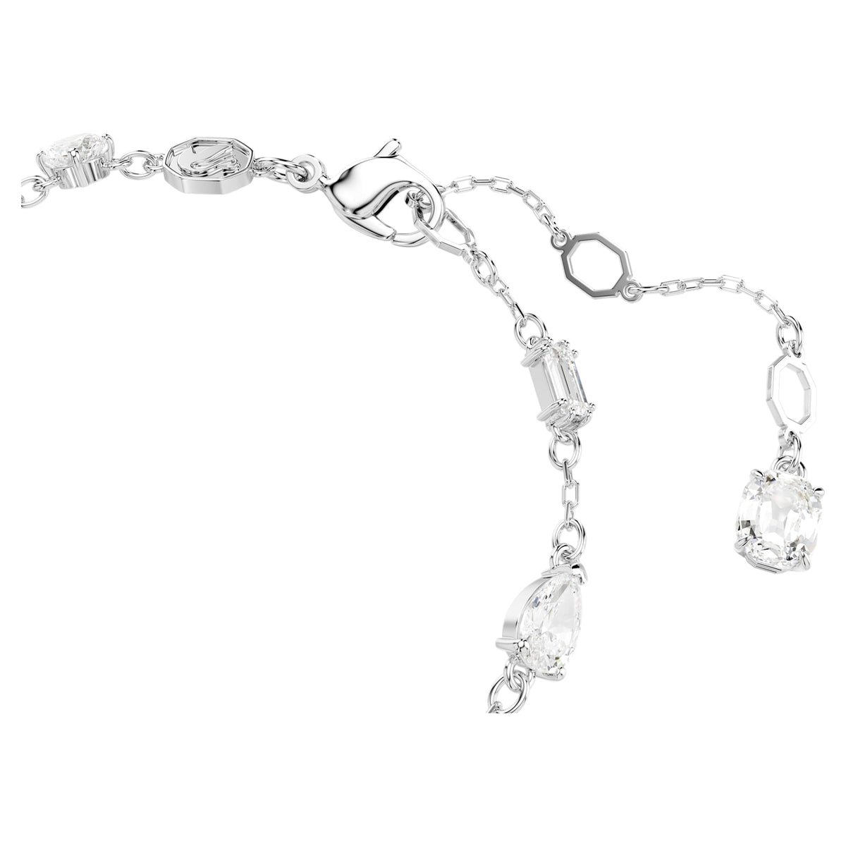Idyllia bracelet Mixed cuts, Snowflake, White, Rhodium plated | Shukha ...
